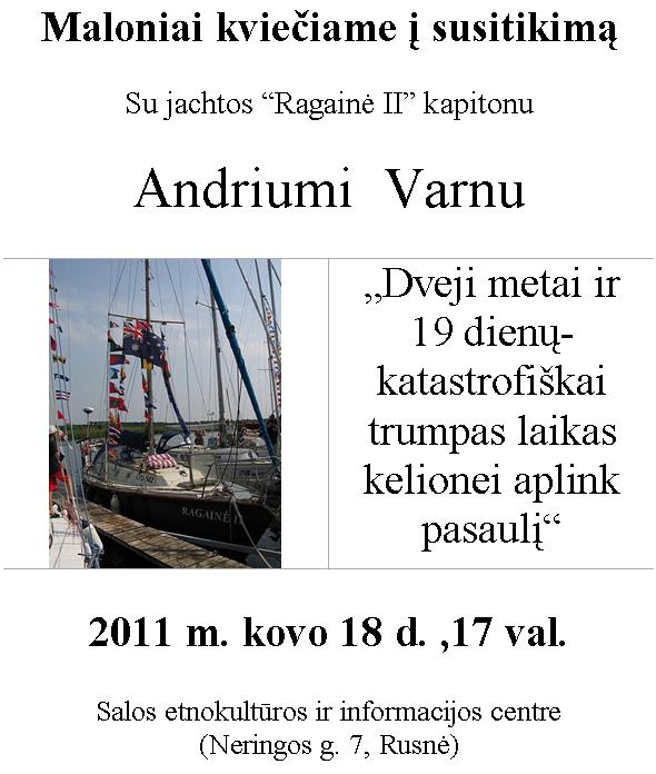Renginys: Susitikimas su Andriumi Varnu | Šilutės žinios Renginys: Susitikimas su Andriumi Varnu | Šilutės žinios